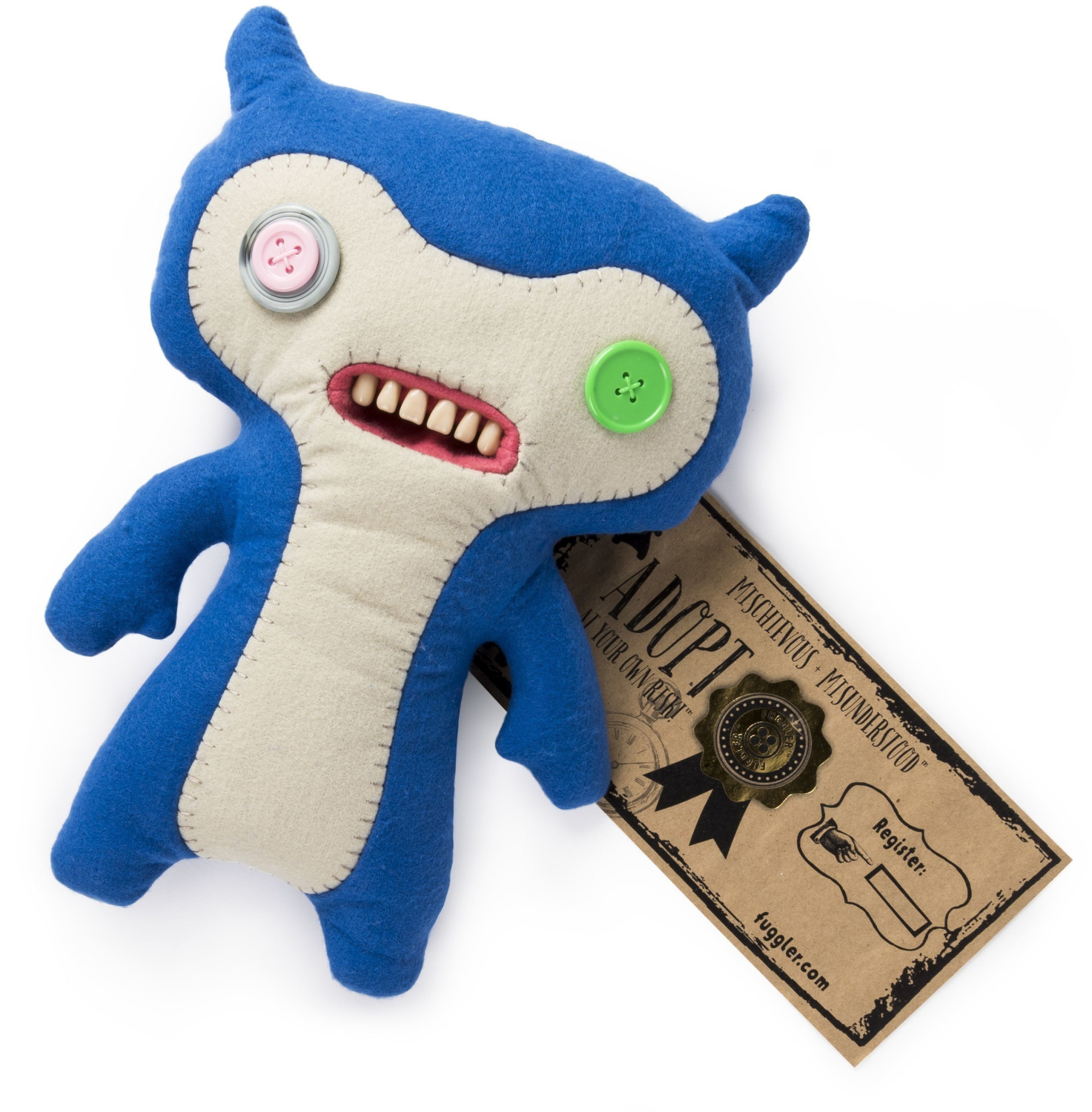 Buy Spin Master Fuggler Blue/White with Button Eyes 30 cm from £12.98 ...