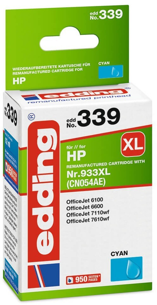 edding EDD-339 ersetzt HP 933XL cyan ab 4,97 € | Preisvergleich bei ...