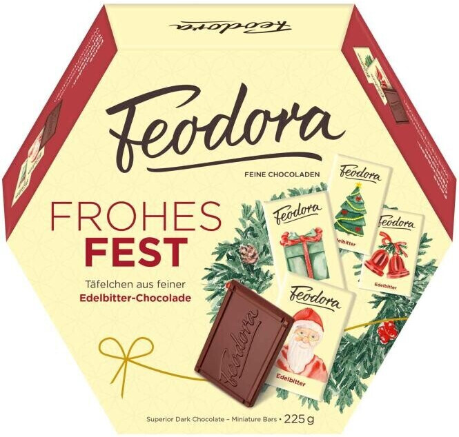 Feodora Frohe Weihnachten Täfelchen Edelbitter (225g) ab 5,69 ...