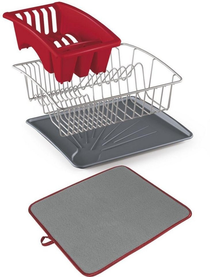 Metaltex Aquanet plus Spülkorb mit Abtropfschale und Bestecksammler ...