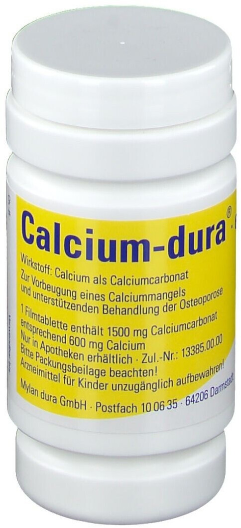 Calcium Dura Filmtabletten (100 Stk) ab 13,89 € | Preisvergleich bei ...