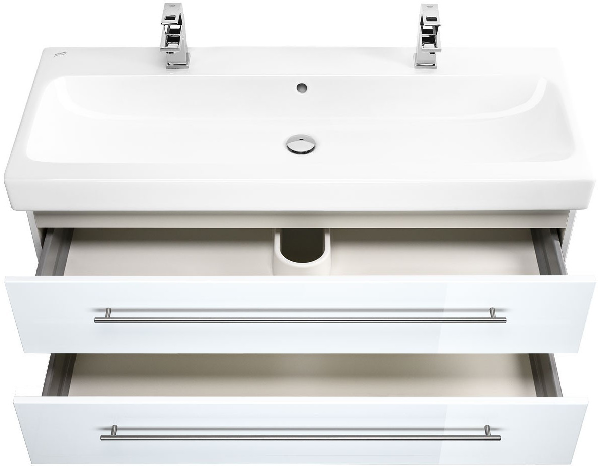 Emotion Badmöbel mit Keramag Icon Waschbecken 120cm weiß hochglanz ...