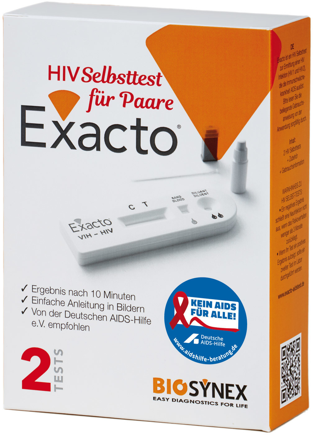 Ecoaction Gmbh Exacto Hiv Selbsttest Für Paare Ab 39 00