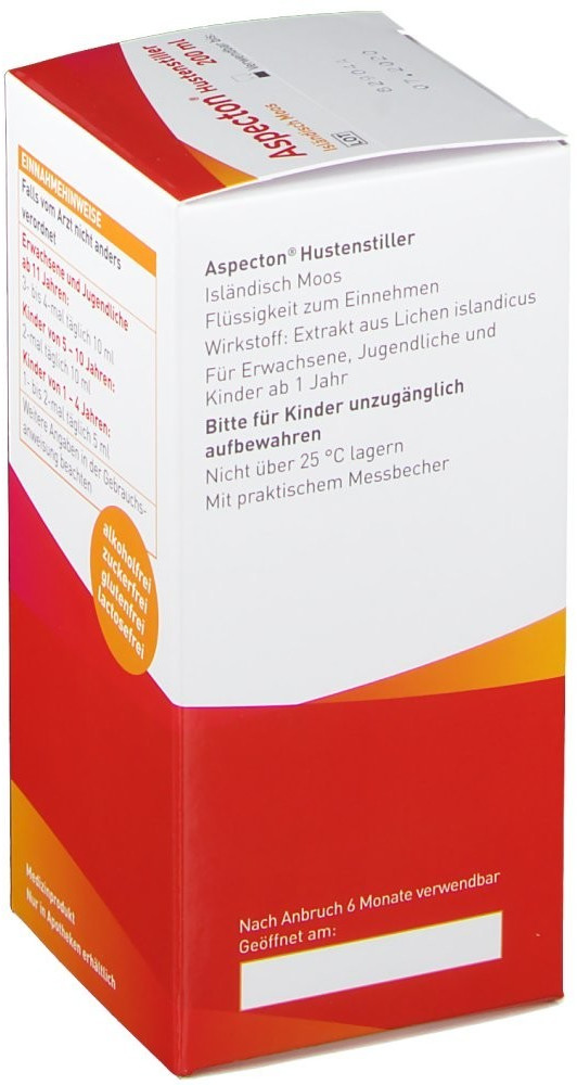 Aspecton Hustenstiller Isländisch Moos Saft (200ml) ab € 9,39 ...