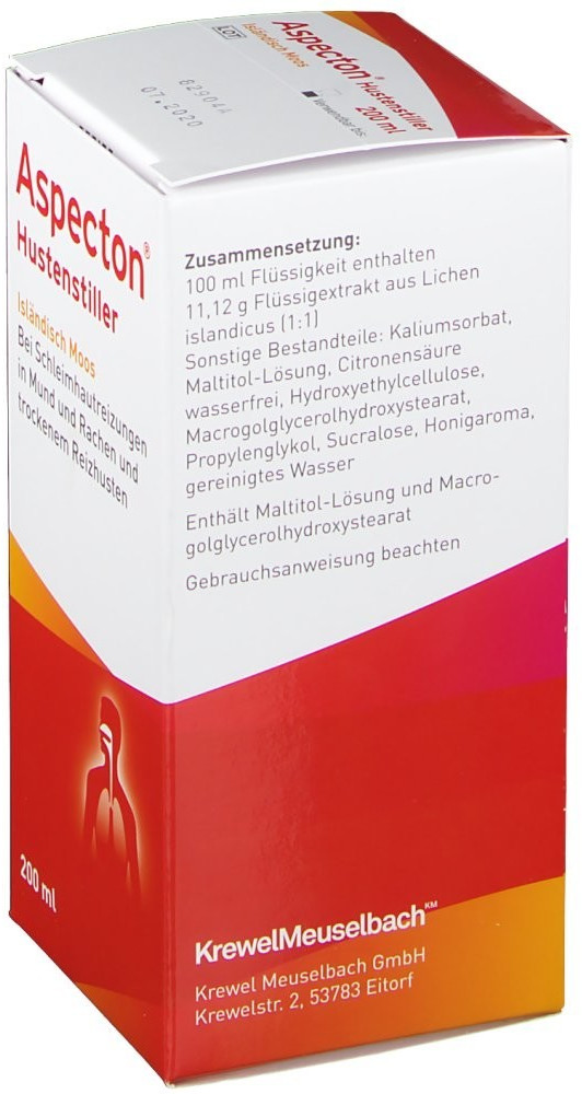 Aspecton Hustenstiller Isländisch Moos Saft (200ml) ab € 9,39 ...