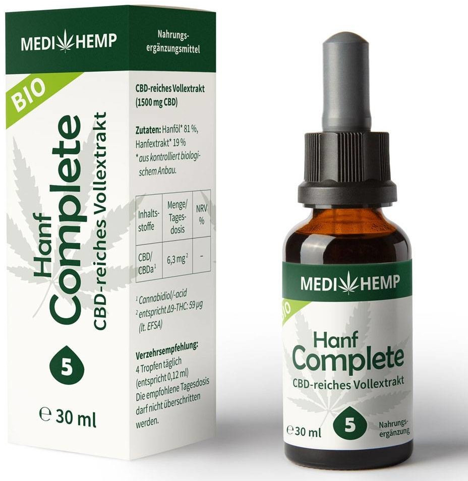 Medihemp Hanf Complete 5% CBD Öl (30ml) ab 39,08 € | Preisvergleich bei ...