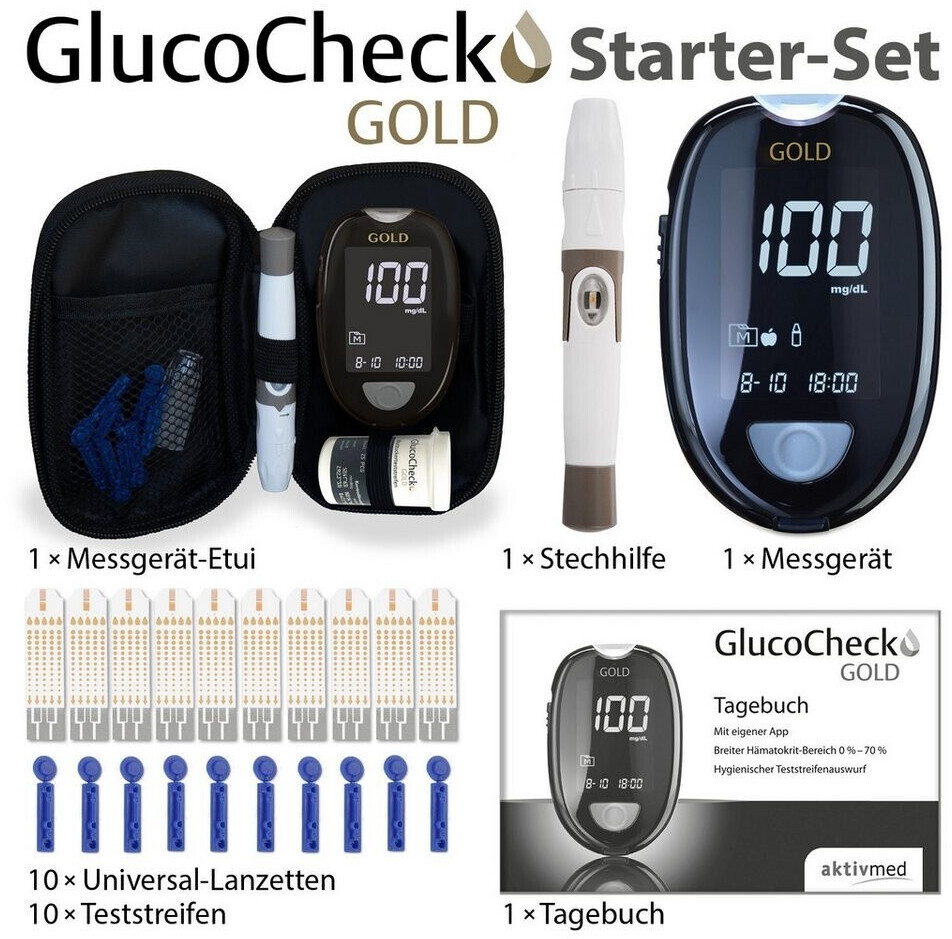 Aktivmed GlucoCheck GOLD mg/dl schwarz ab € 14,00 | Preisvergleich bei ...