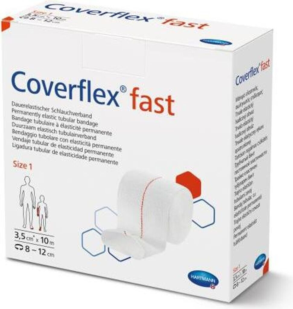 Hartmann Coverflex Fast Schlauchverband Gr.1 3,5 cm x 10 m weiß ab 16 ...