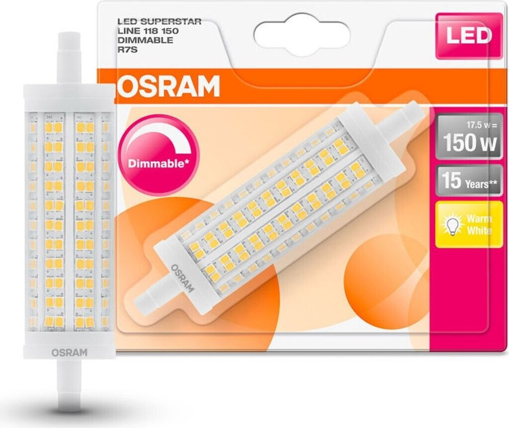 Osram LED Star Line R7s 118mm 17.5W(150W) 2700K au meilleur prix sur ...