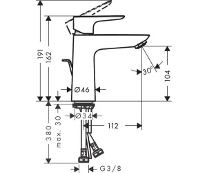 Hansgrohe Talis E 110 (71710700) a € 149,63 (oggi) | Migliori prezzi e ...