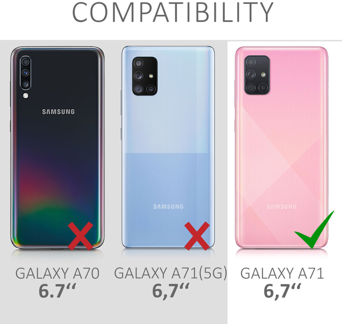 kwmobile Samsung Galaxy A71 Hülle - Handyhülle für Samsung Galaxy A71 ...