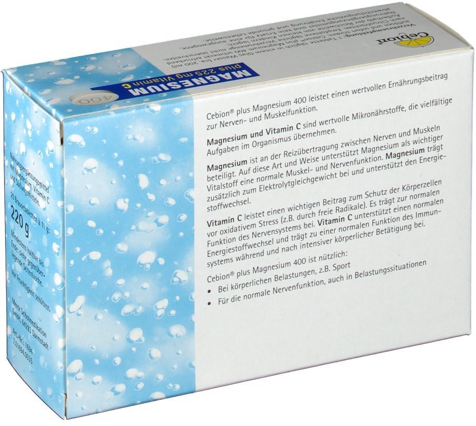 Merck Cebion Plus Magnesium 400 Brausetabletten (20 Stk.) ab 9,56 ...