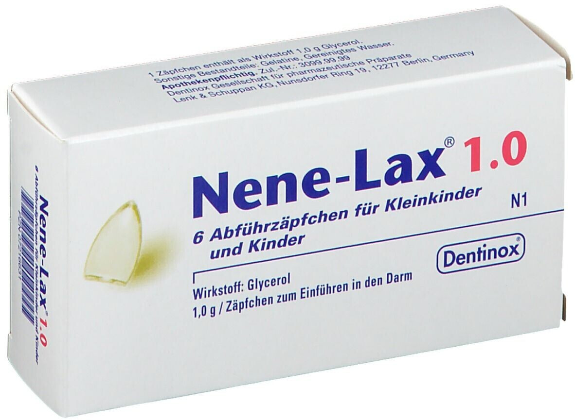 Nene Lax 1,0 Suppositorien für Kinder (6 Stk.) ab 2,41 ...