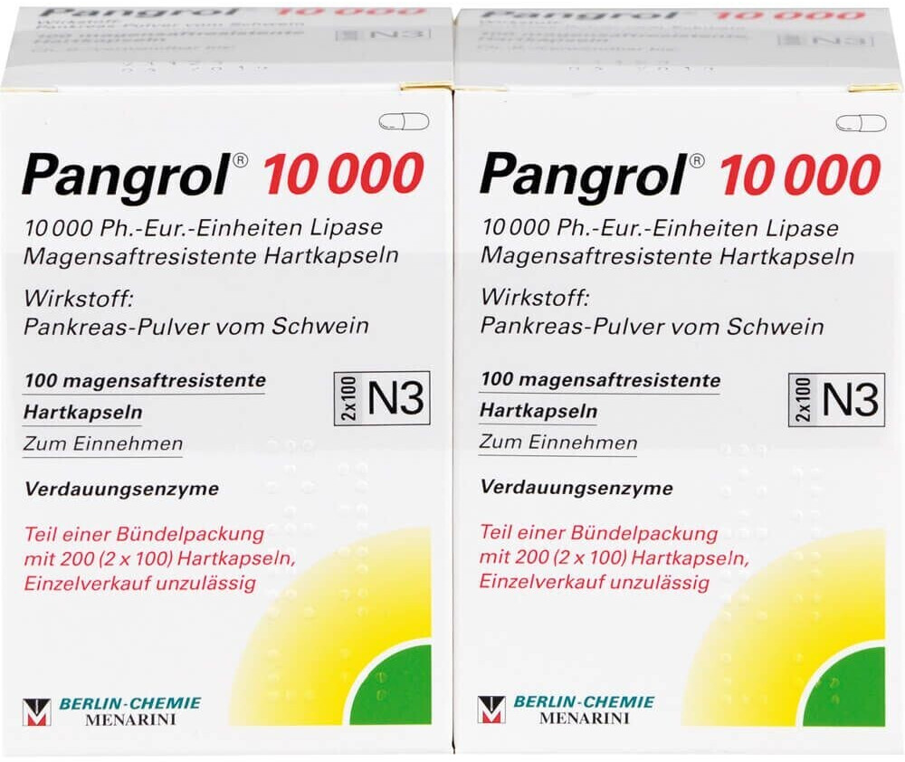 Pangrol 10000 Kapseln (200 Stk.) ab 28,32 € | Preisvergleich bei idealo.de