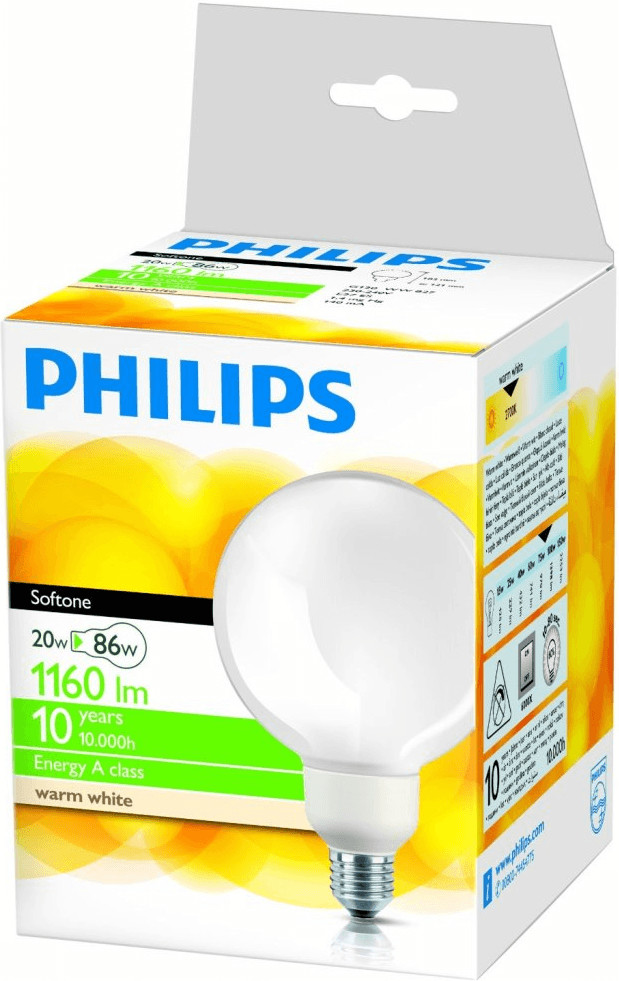 Philips Softone ESaver 20W/827 E27 G120 ab 16,99 € | Preisvergleich bei ...