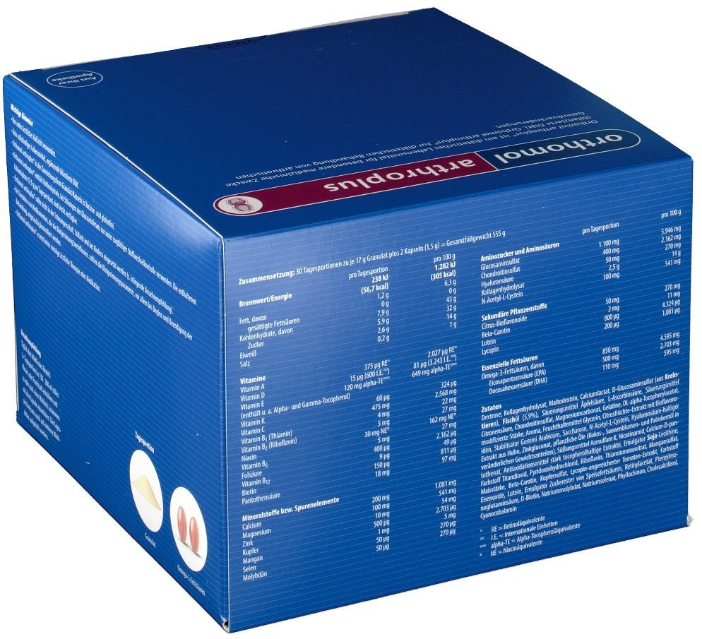 Orthomol Arthroplus Kombipackung Granulat Kapseln 30 Stk Ab € 43 83