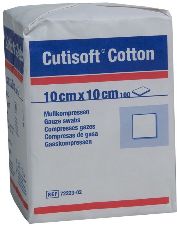 BSN Medical Cutisoft Cotton Kompressen unsteril 8-fach, 17-fädig 10 x ...