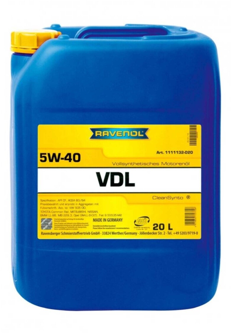 Ravenol VDL SAE 5W-40 (20 l) ab 94,29 € | Preisvergleich bei idealo.de