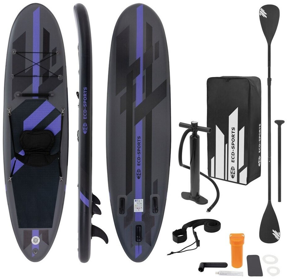 ECD Germany Stand Up Paddle aufblasbares SUP Board mit Kajak Sitz ab ...