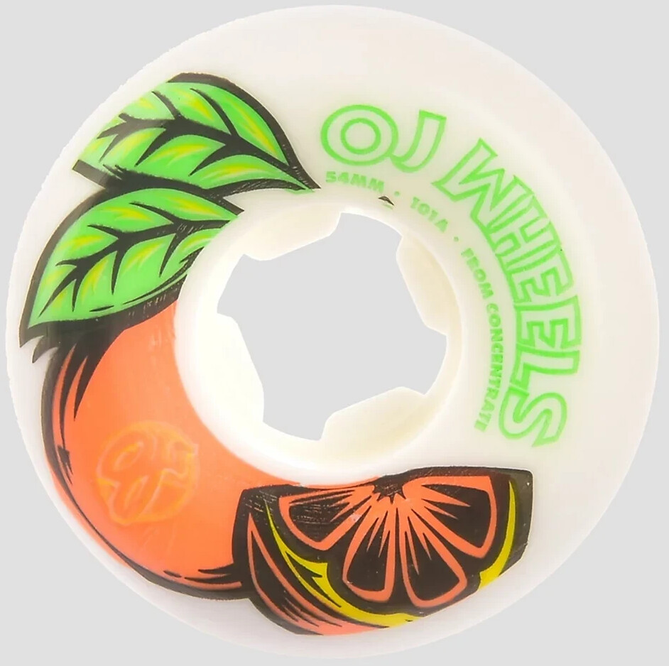 OJ Wheels From Concentrate 2 Hardline 101A 54mm Wheels white / orange ...