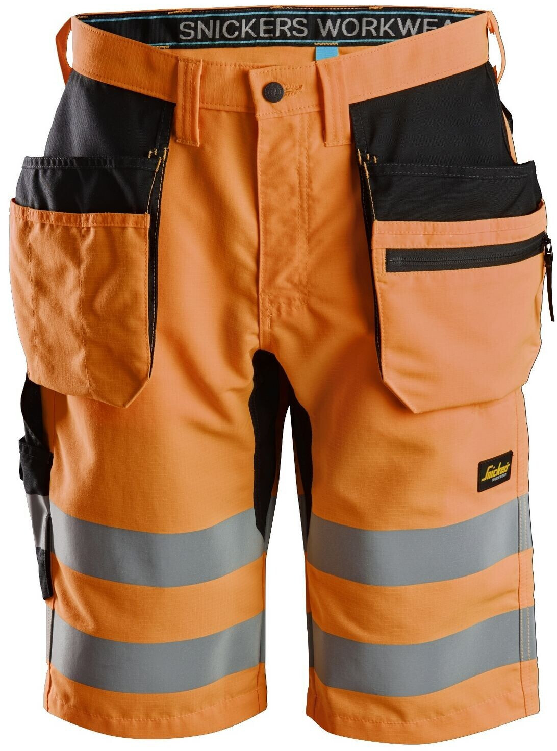 Snickers LiteWork Hi-Vis Shorts m. Holstertaschen Kl. 1 HV-Orange-Schwarz ab 109,99 ...