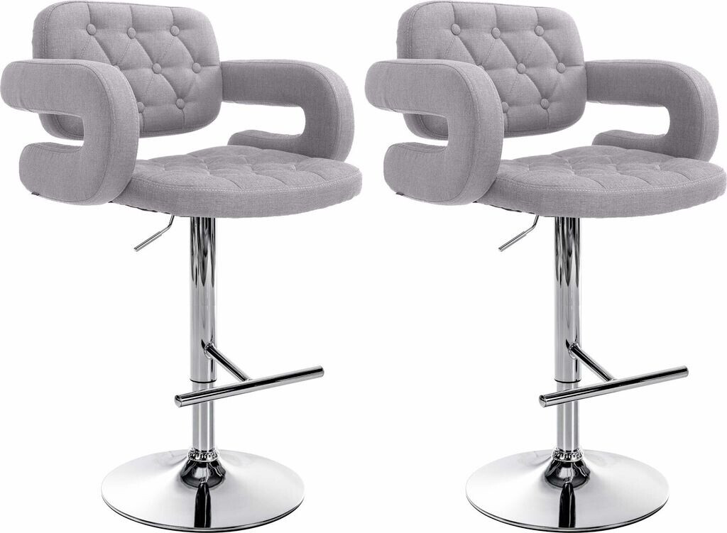 CLP 2er Set Barhocker Dublin Stoff grau (312954) ab 263,88 € | Preisvergleich bei idealo.de
