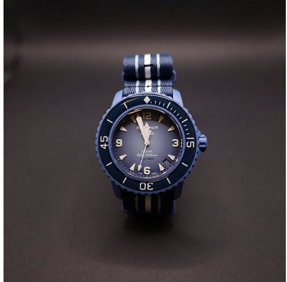 Swatch x Blancpain Atlantic Ocean Scuba Fifty Fathoms (SO35A100) ab 469 ...