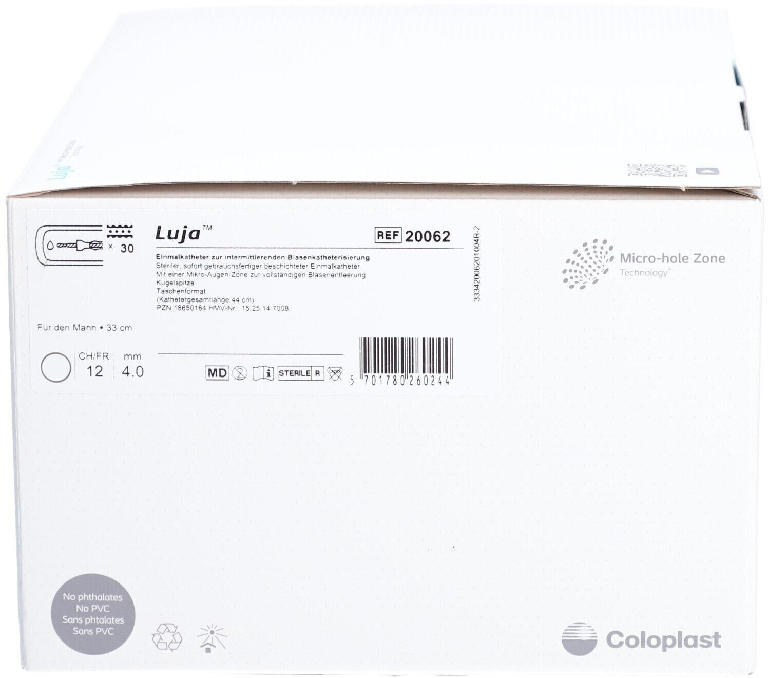 Coloplast Luja Einmalkatheter Männer im Taschenformat CH 12 (30 Stk ...