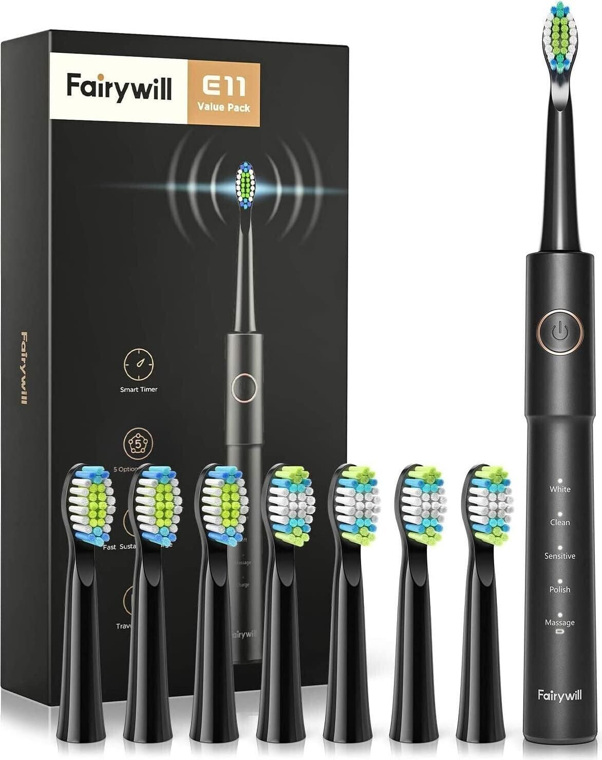 Fairywill E11 Value Pack black ab 25,06 € | Preisvergleich bei idealo.de