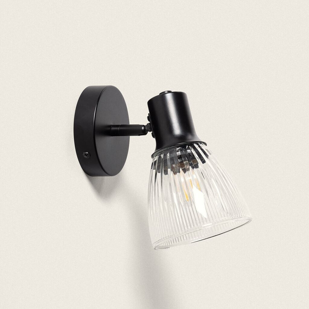 LEDKIA LIGHTING Wandleuchte aus Metall und Glas Aron Schwarz ab 16,81 ...