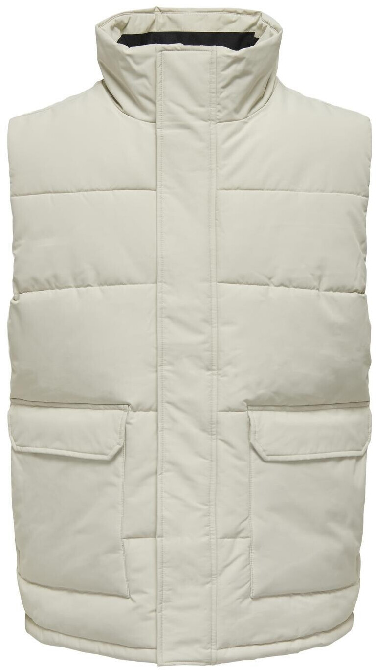 Only & Sons Onscarl Life Quilted Vest silver lining ab 59,00 ...