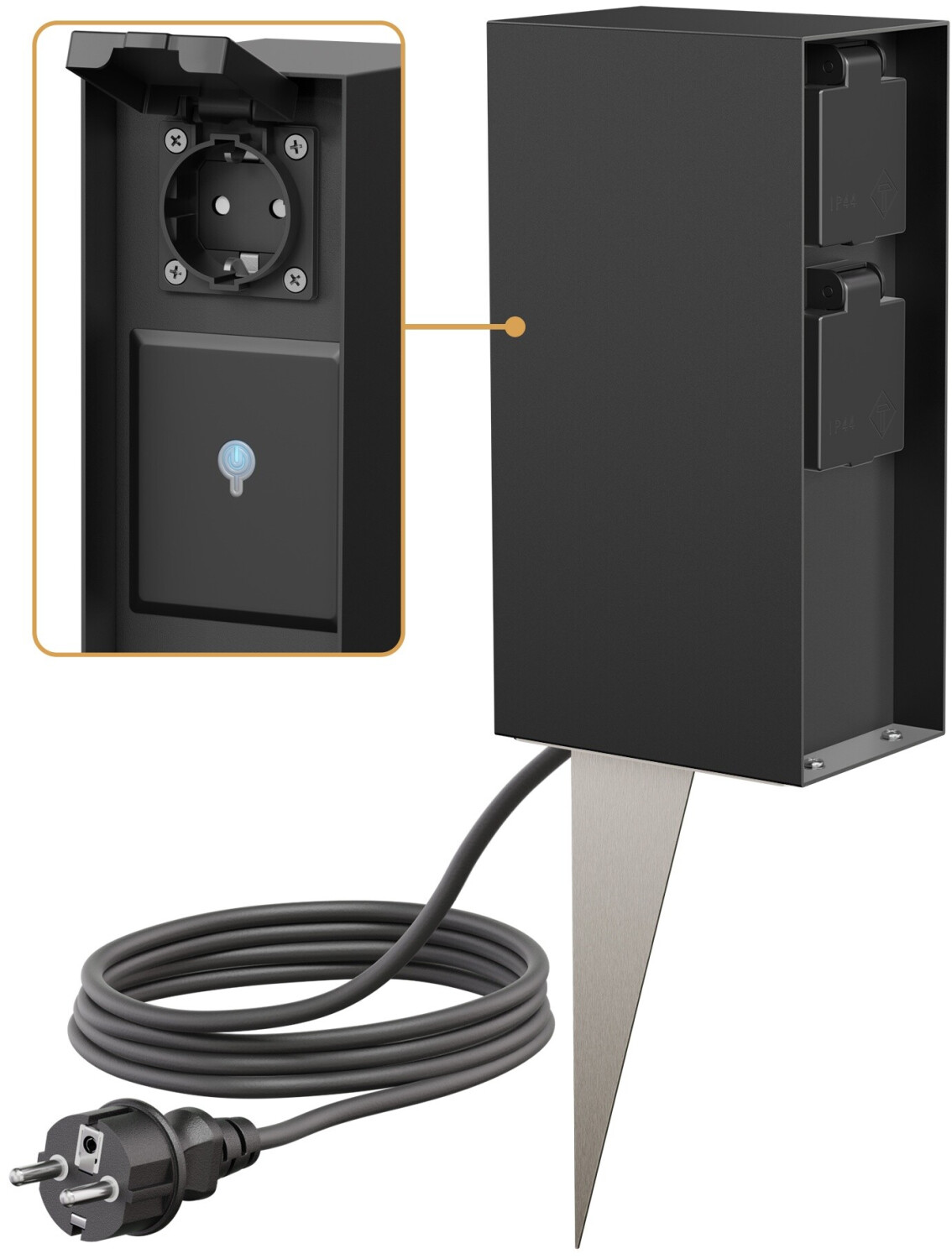 ledscom.de POMI with ground spike and 2m cable for outdoors IP44 Smart ...