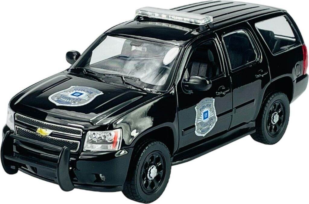 WELLY Welly 2008 Chevrolet Tahoe Police Polizei Maßstab 1:24 Modellauto ...