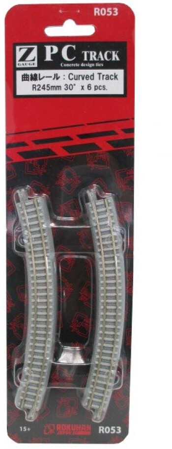 Rokuhan Gleis gebogen R245-30° mit Betonschwellen Z (7297053) ab 17,99 ...