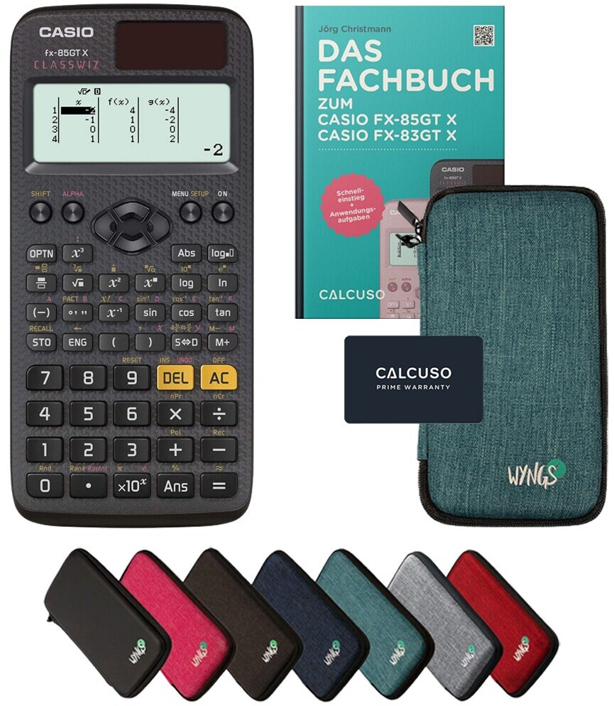 Casio fx-85GT X inkl. WYNGS Schutztasche ab 95,99 € | Preisvergleich ...