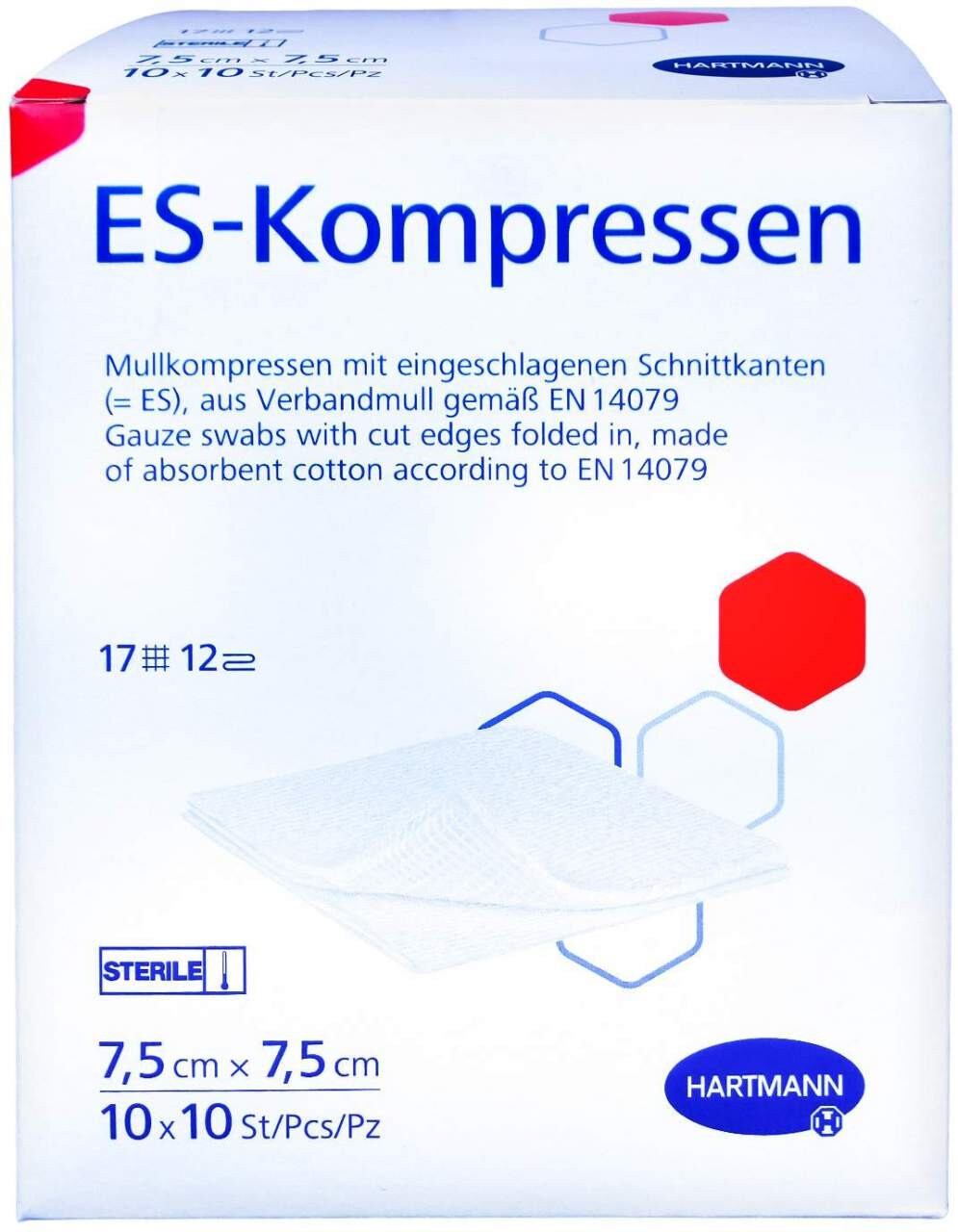 +Prisoma ES-KOMPRESSEN steril 7,5x7,5 cm Großpackung 10X10 Stück ab 27 ...