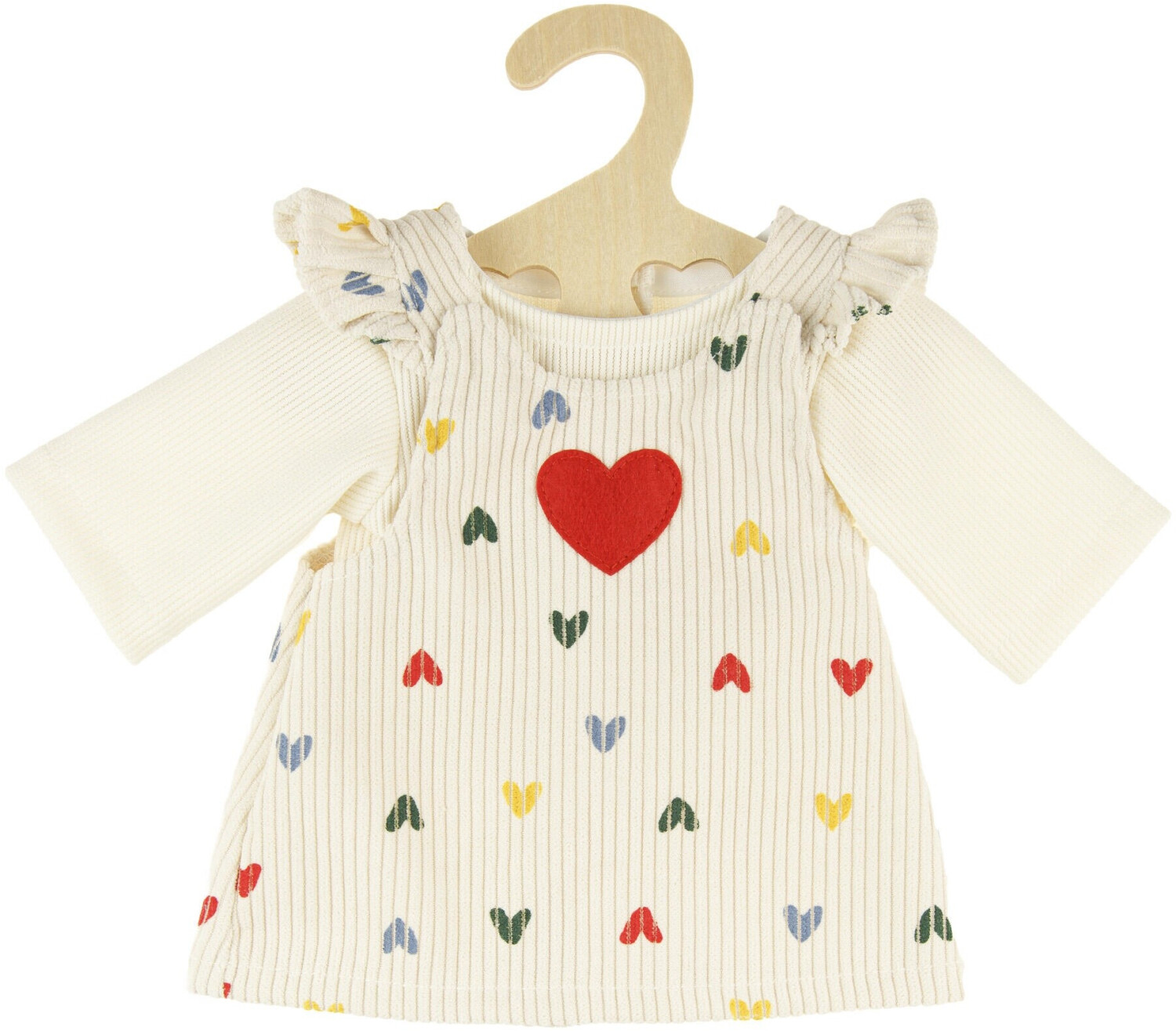 Heless Puppen-Kordkleid ''Herz-Konfetti'' mit T-Shirt, Gr. 35-45 cm ab ...