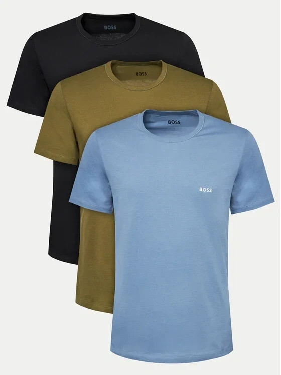 Hugo Boss 3-Pack Cotton T-Shirts with Logo Embroidery (50517856) desde ...