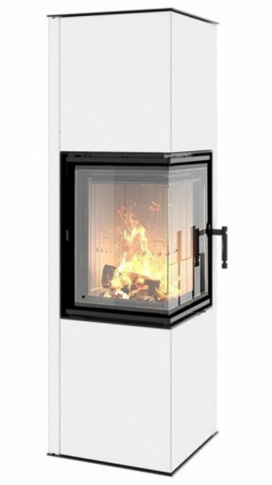 Hitze Kaminofen Siga 6,5 kW white panels black concrete (siga-w-bb) ab ...