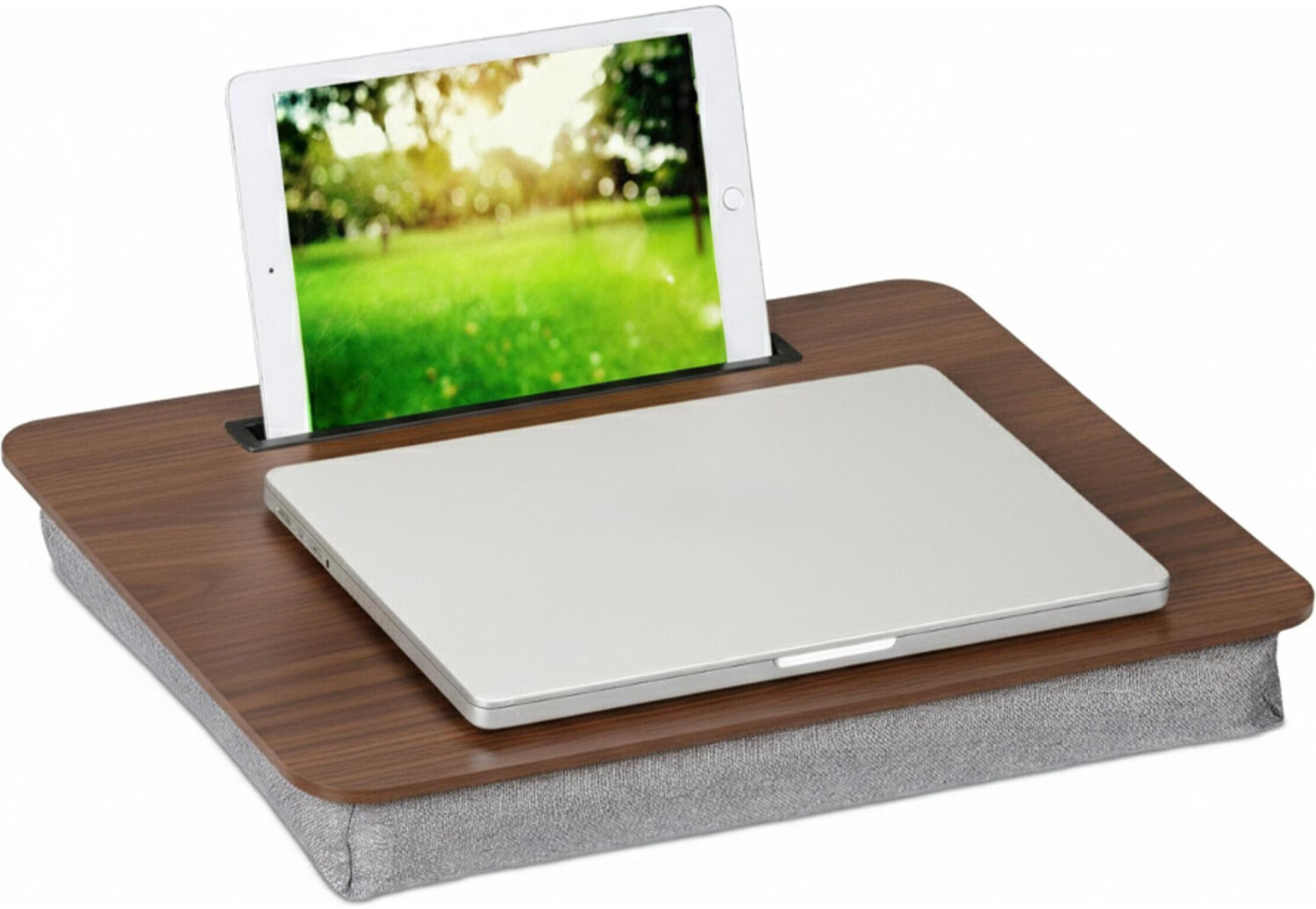 Relaxdays Laptopkissen mit Handyhalter BxT: 46 x 35 cm Laptopunterlage ...