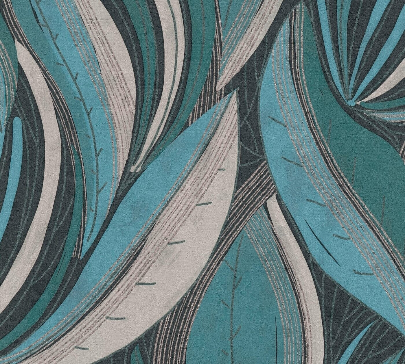 Livingwalls Metropolitan Stories Hot Spots Floral Blue-Light Grey ...