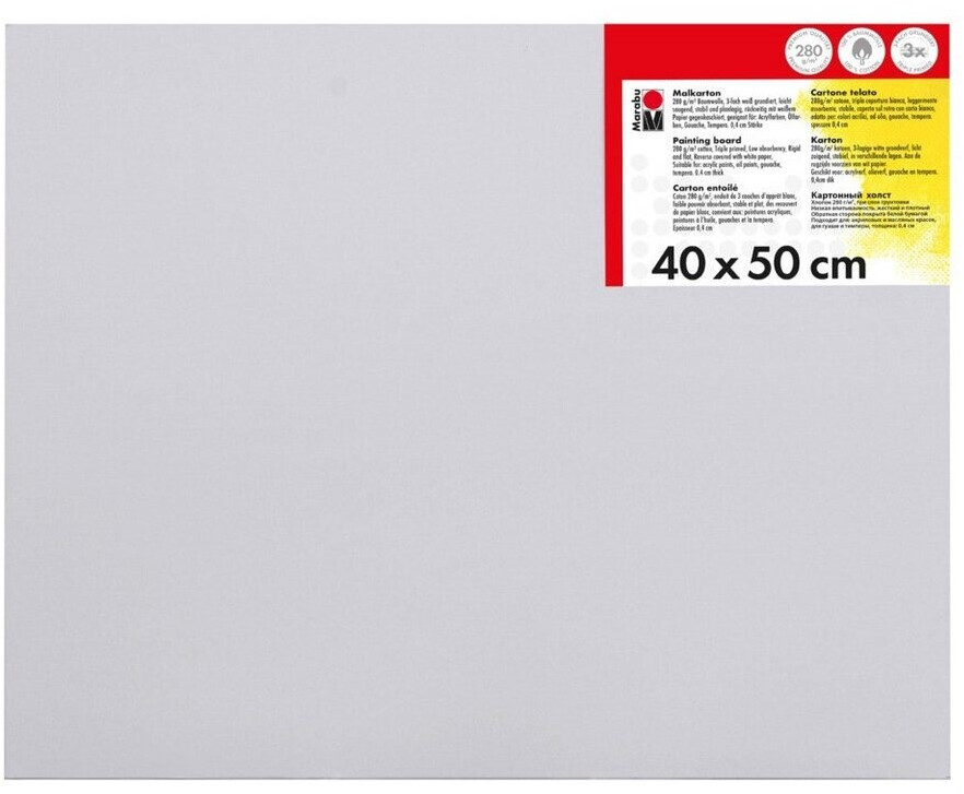 Marabu 5 Stück Malkarton 16200 000 00 400 40x50cm ab 6,07 ...