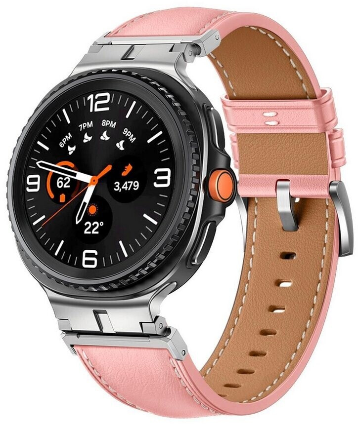 Wigento Für Samsung Galaxy Watch 8 / 8 Classic Leder Design Armband mit ...
