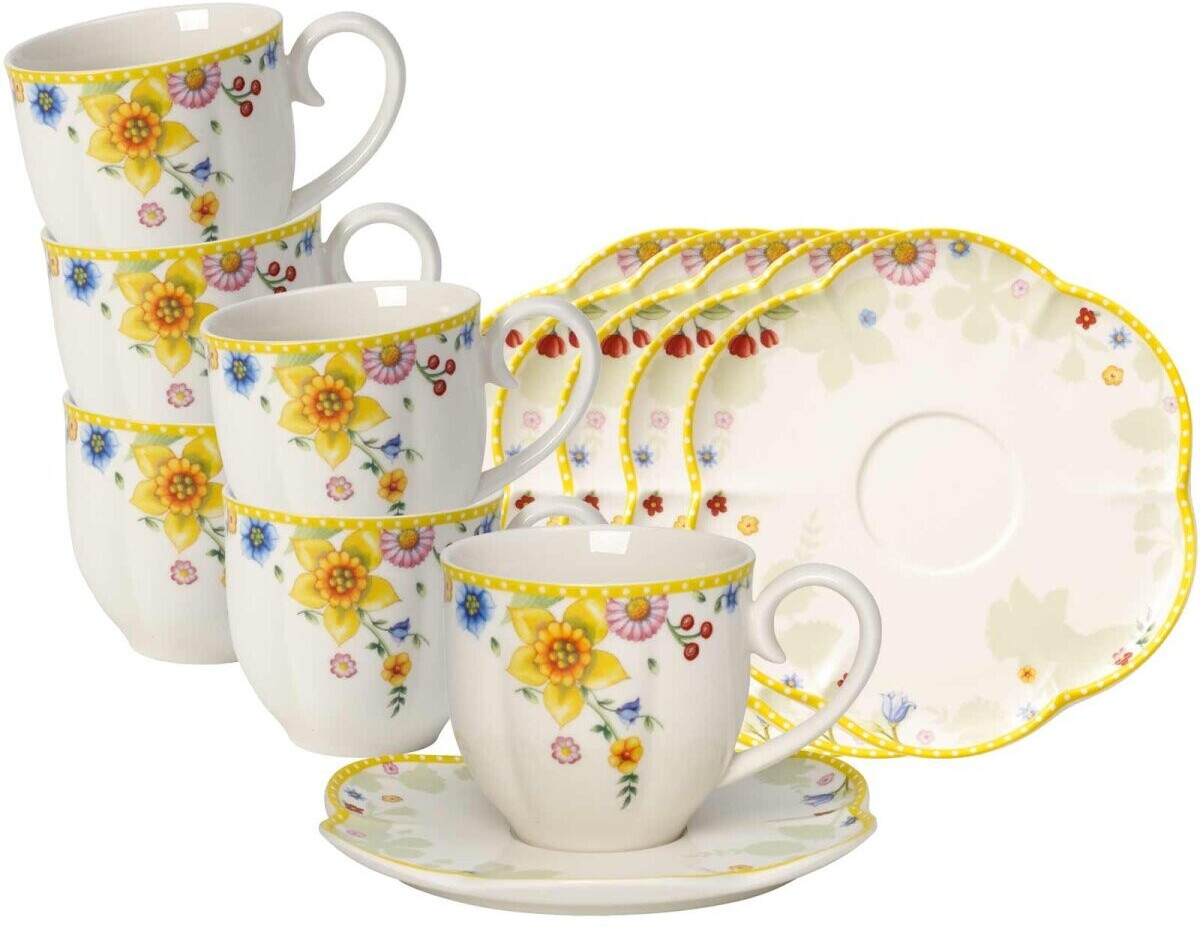 Villeroy & Boch Spring Awakening Kaffeetasse mit Untertasse 6er Set ab ...