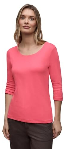 Street One Frauen Basic T-Shirt mit 3/4 Arm in Pink Gr: (A31765917261 ...