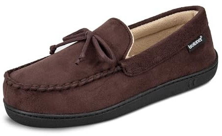 Isotoner Whipstitch Gel Infused Memory Foam Moccasin dark chocolate ab ...