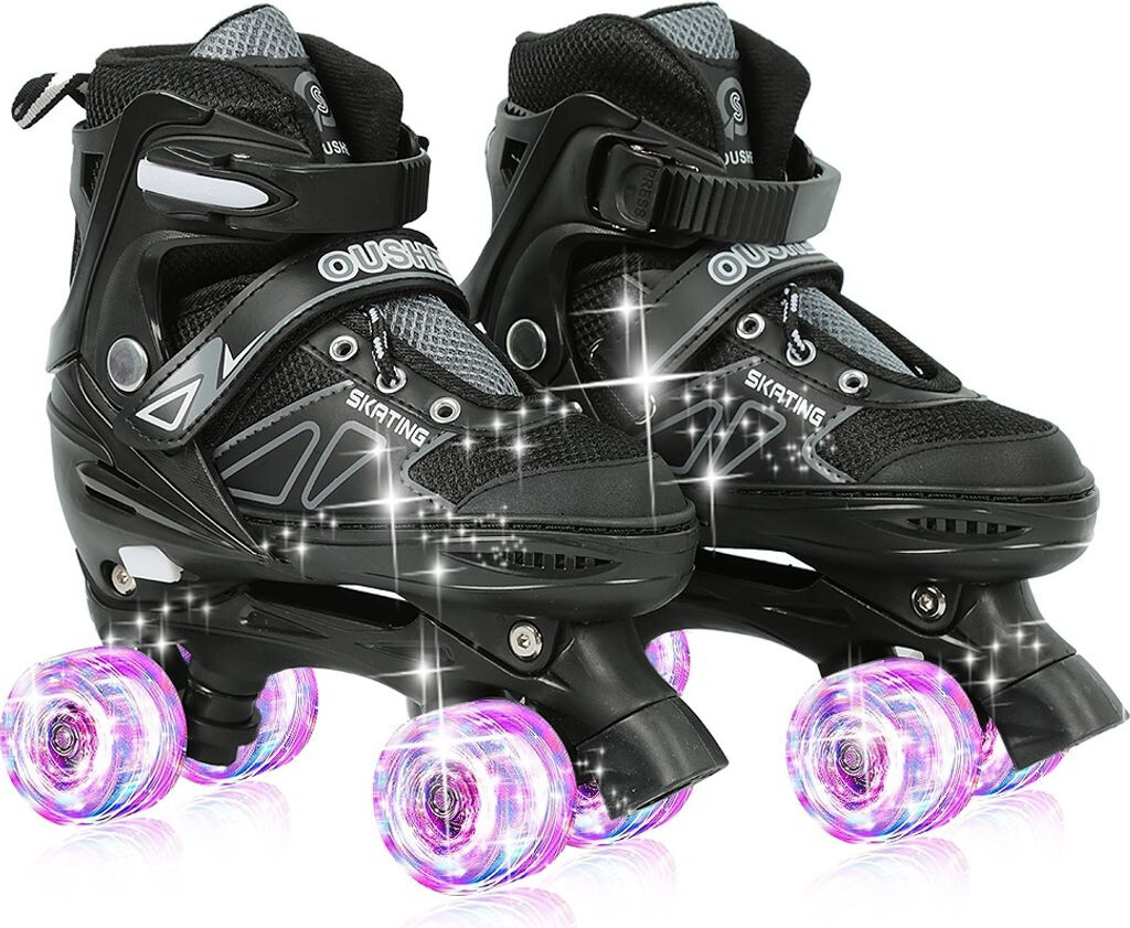 Supfine Adjustable roller skates with light-up wheels schwarz ab 34,58 ...