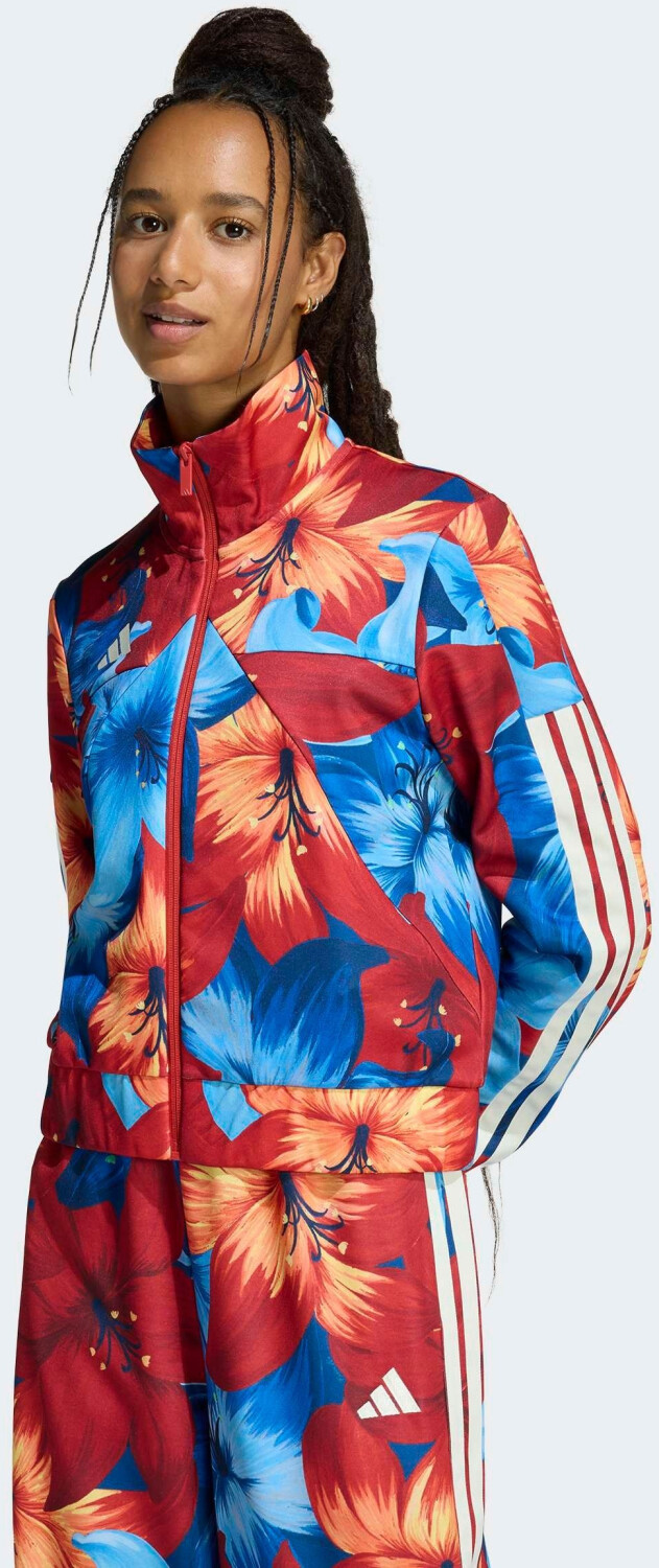 Adidas x FARM RIO HOUSE OF TIRO TRACK TOP Light Blue/Tactile Red/Cream ...