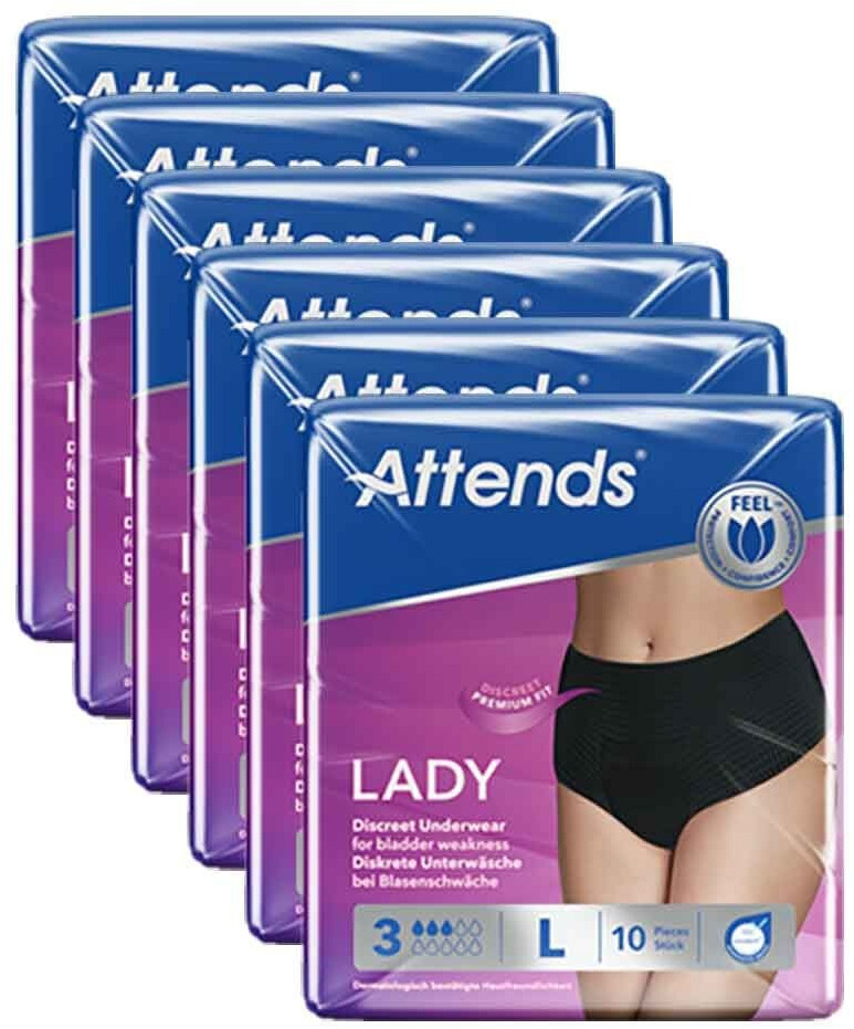 Attends Lady Discreet Underwear 3 L 6 x 10 Stück ab 51,90 ...