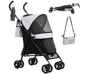 Pawhut Foldable dog buggy, light grey desde 75,82 € | Compara precios ...
